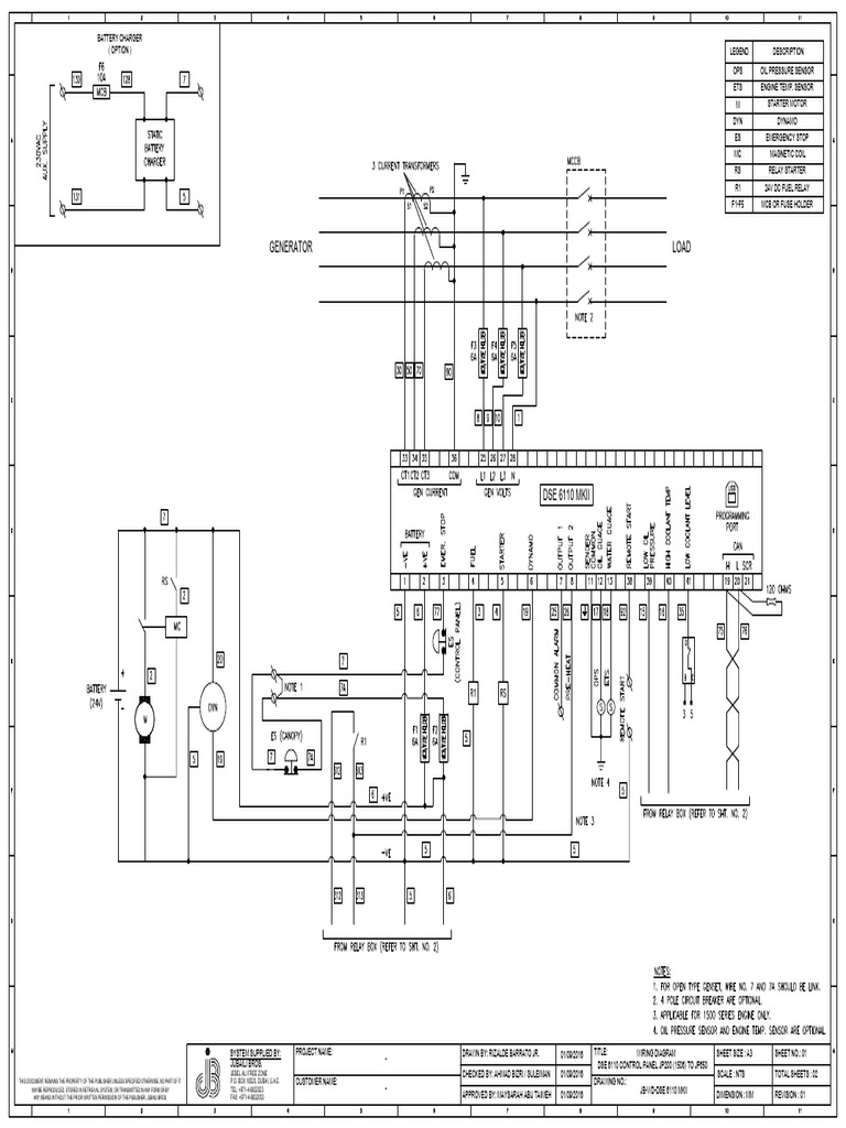 DSE 6110 MKII Wiring Diagram | PDF | Machines | Electrical Components