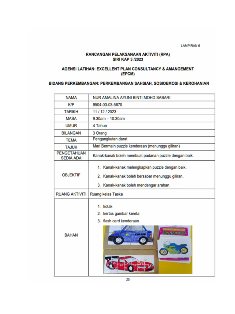 Rpa Perkembangan Sahsiah, Sosioemosi Dan Kerohanian | PDF