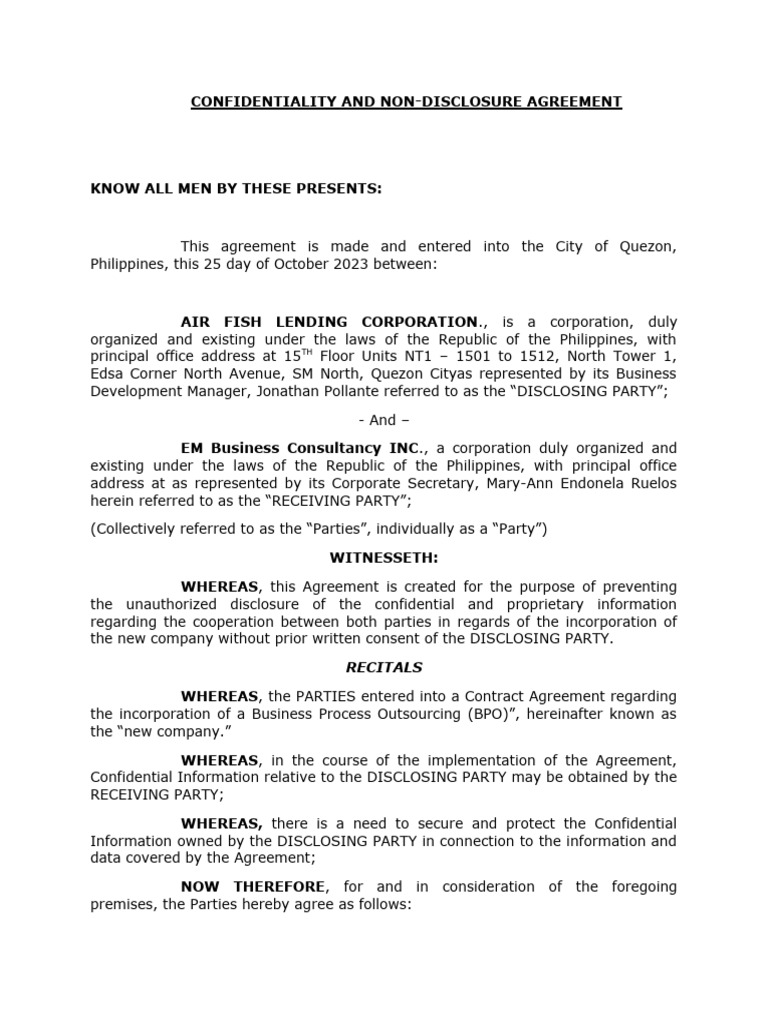 Recitals | PDF | Legal Remedy | Trade Secret