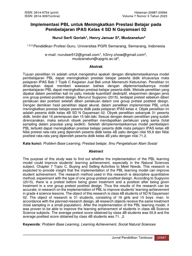 Implementasi PBL | PDF