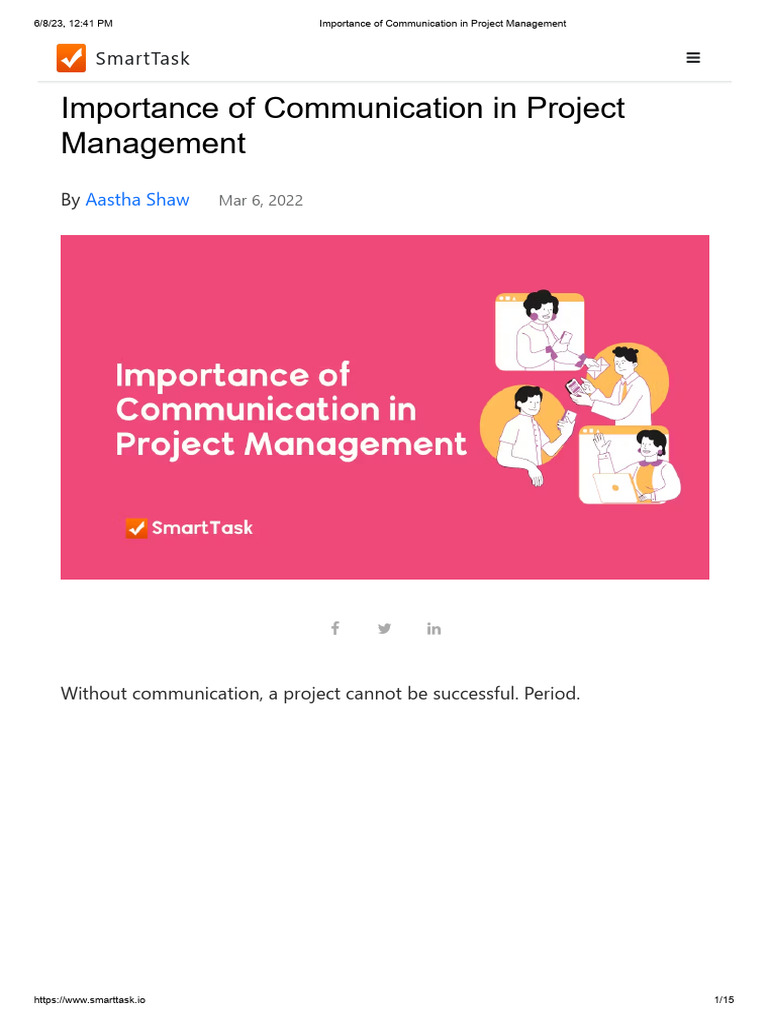 Effective Communication in Project Management | PDF | Project ...