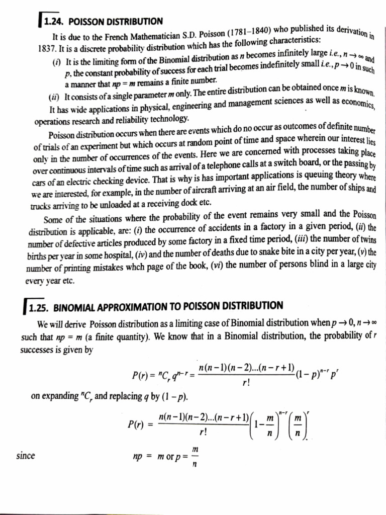 Unit 2. 3. Poisson Distribution | PDF | Probability Distribution ...