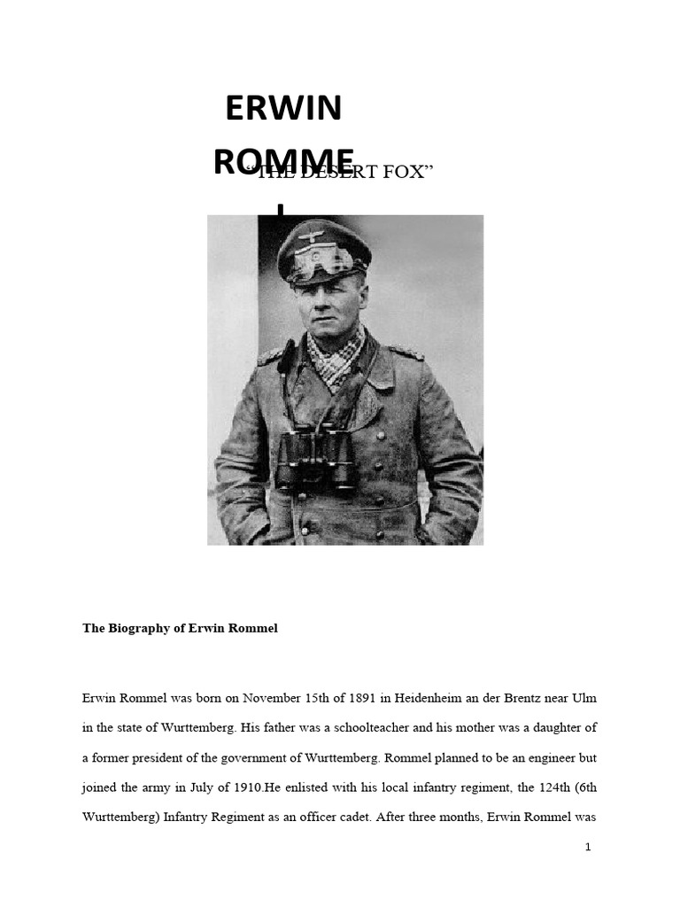 Erwin Rommel | PDF | Erwin Rommel | Battles And Operations Of World War II