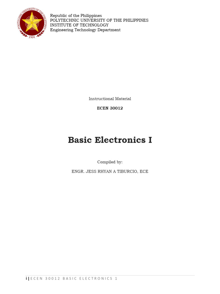 Basic Electronics | PDF | Series And Parallel Circuits | Resistor