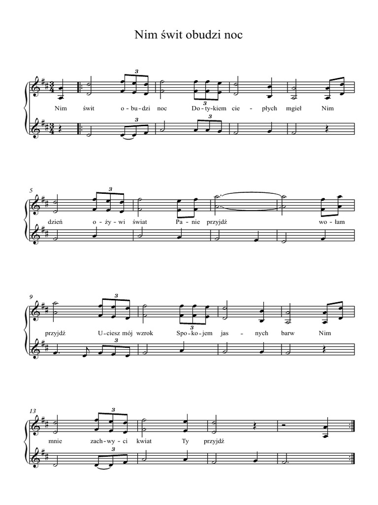 Nim Świt Obudzi Noc | PDF