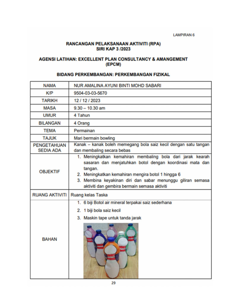 Rpa Perkembangan Fizikal | PDF
