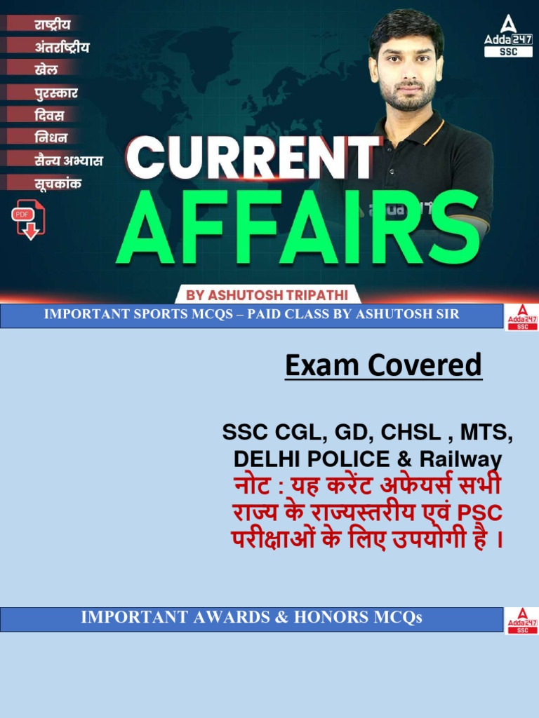 Current Affairs Class 2 - 338651 | PDF