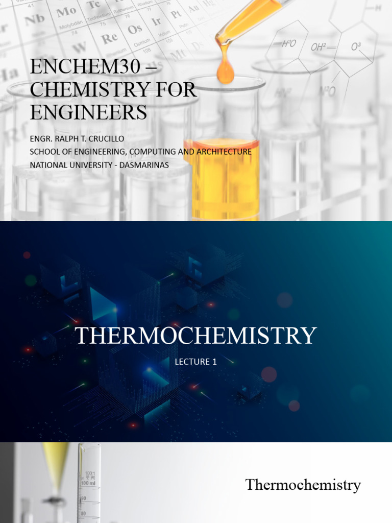 Lecture 1 - Thermochemistry | PDF | Chemistry | Heat