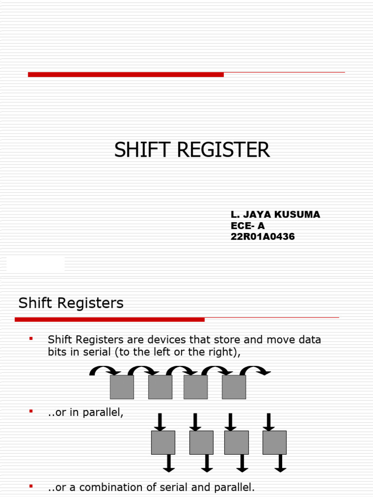 Kusuma Shift Register | PDF | Electrical Engineering | Computer Data