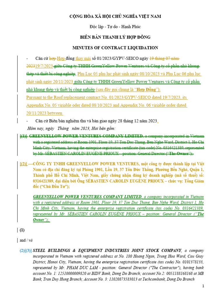 2.CONTRACT LIQUIDATION - Thanh Ly | PDF