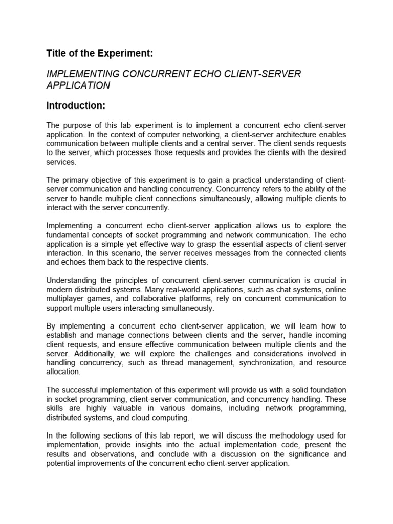 DS Experiment Client Server | PDF | Client–Server Model | Thread (Computing)