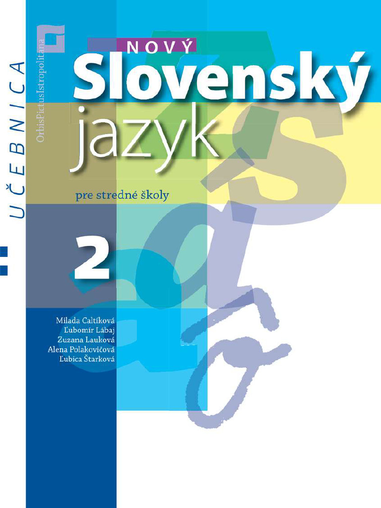 Učebnica Zo Slovenského Jazyka Pre 2. Roč. SŠ | PDF
