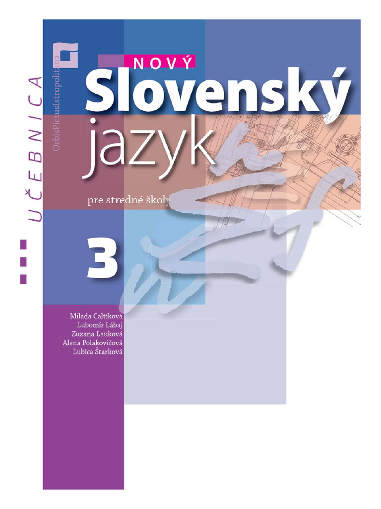 Učebnica Zo Slovenského Jazyka Pre 3. Roč. SŠ | PDF