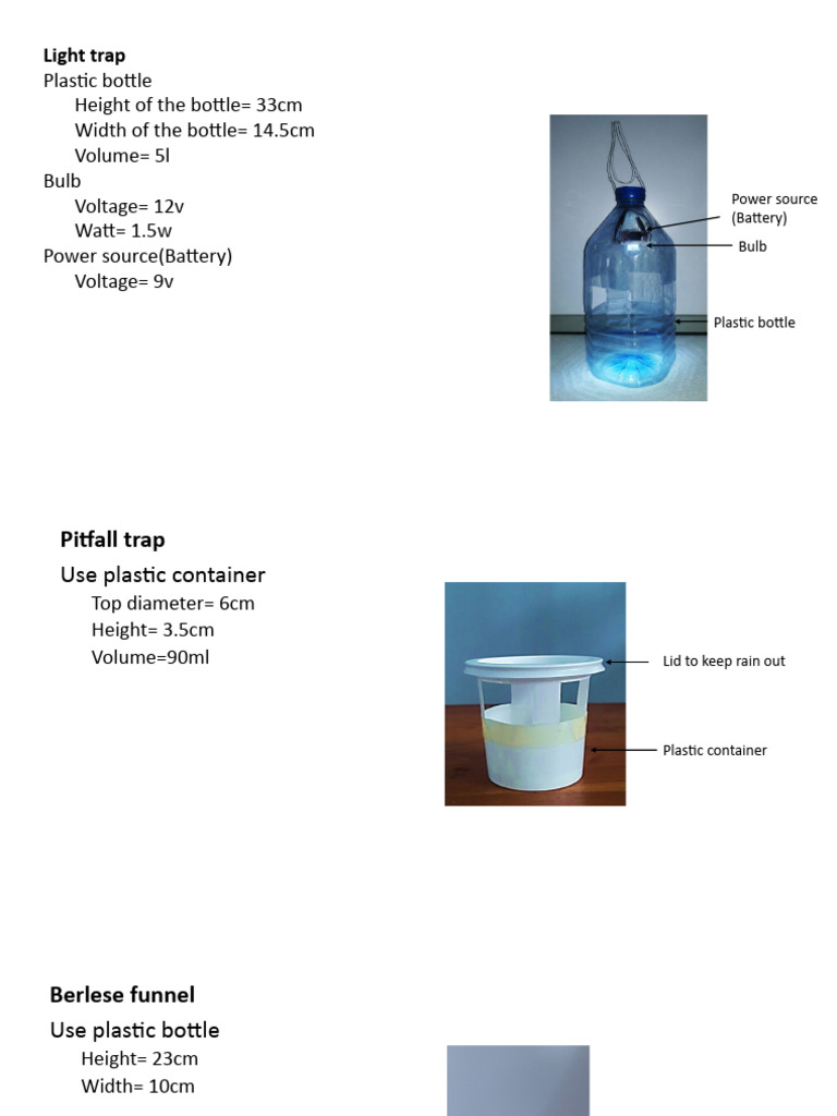 Traps For Insect Sampling | PDF | Cooking, Food & Wine | Wellness