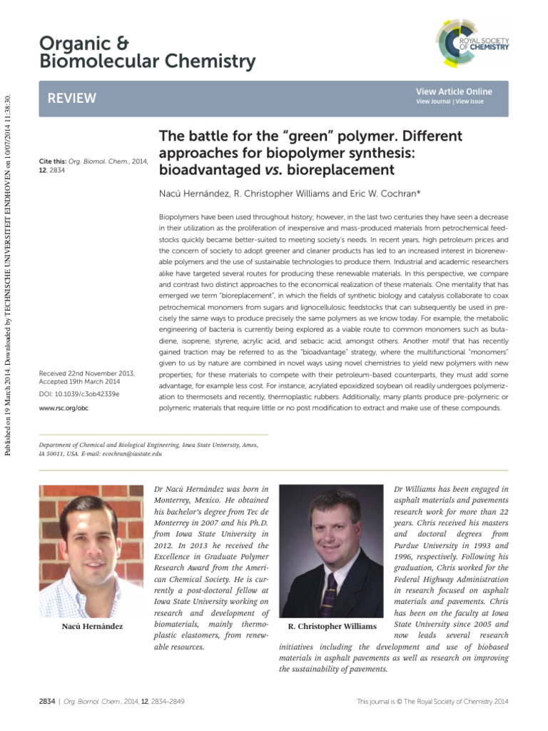 Hernandez 2014 | PDF | Polymers | Biopolymer