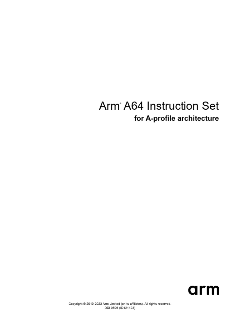 ISA A64 XML A Profile-2023-12 | PDF | Integer (Computer Science) | Pointer (Computer Programming)