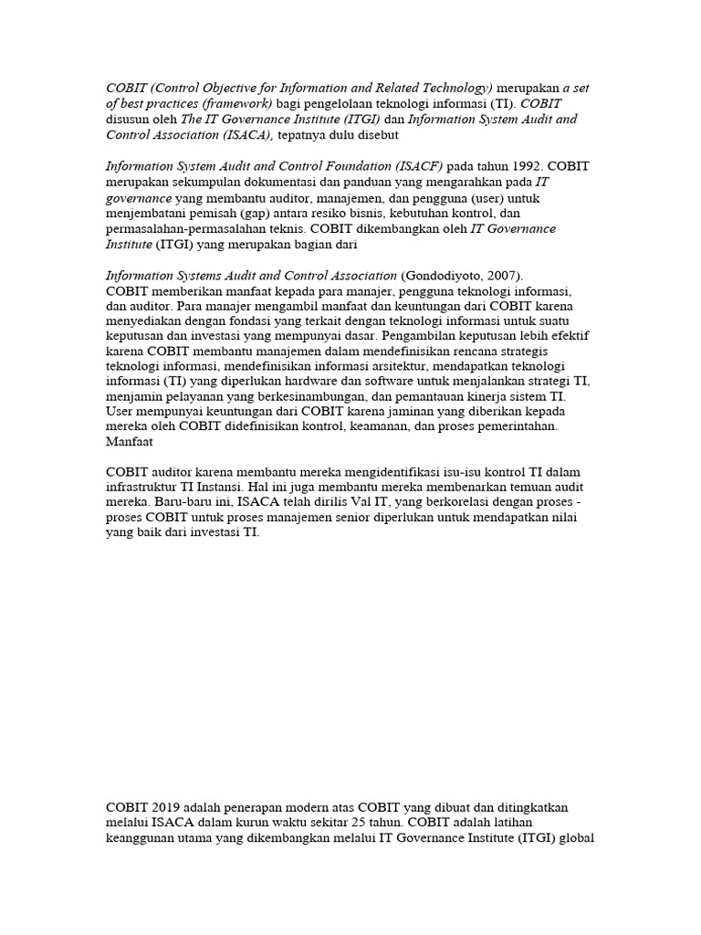COBIT | PDF