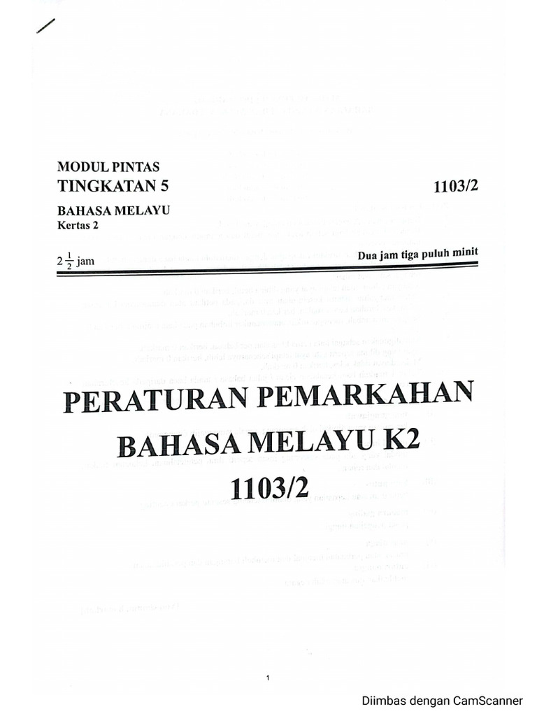 Skema Bahasa Melayu K2 Set 3 Trial Selangor 2023 | PDF