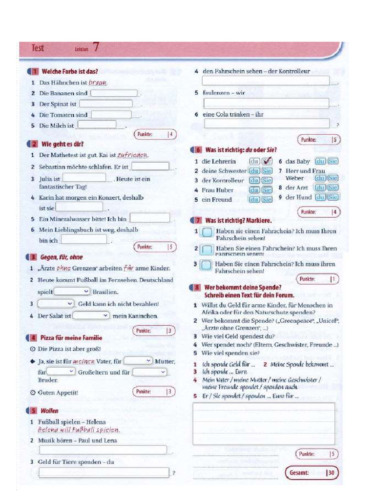 Test 7 Ideen A1 | PDF