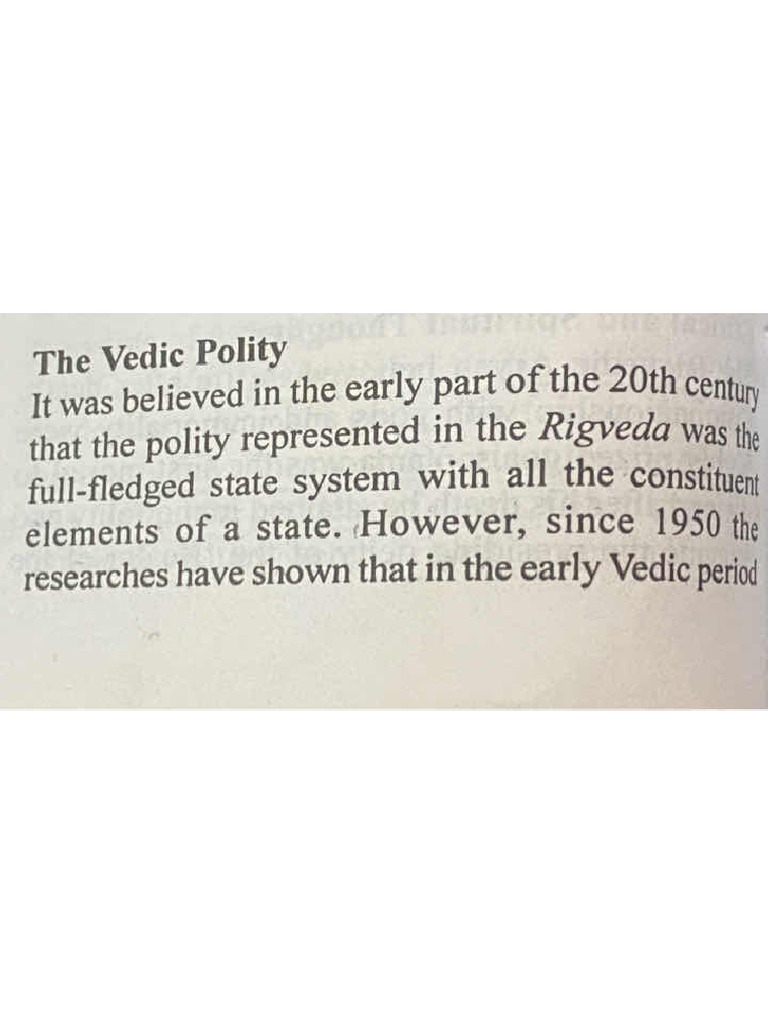 Vedic Polity | PDF