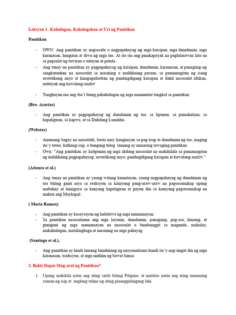 Soslit Module 1 | PDF