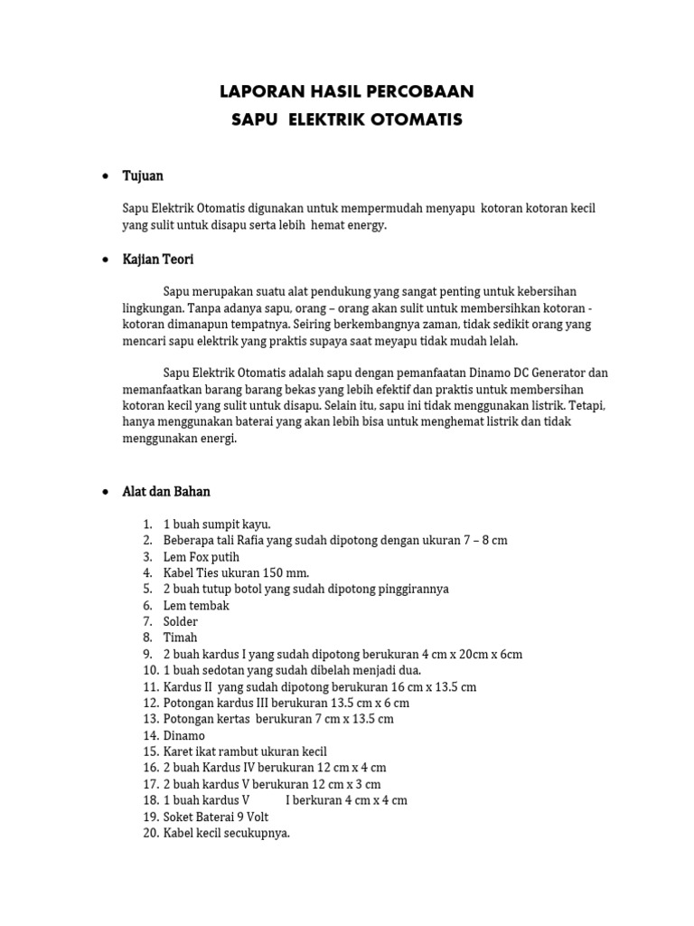 Laporan Hasil Percobaan | PDF