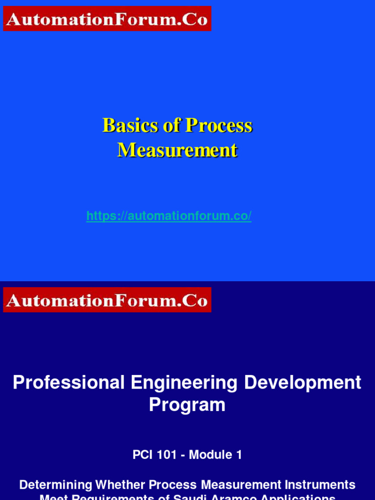 Process Measurement | PDF | Electromagnetic Interference | Accuracy And Precision