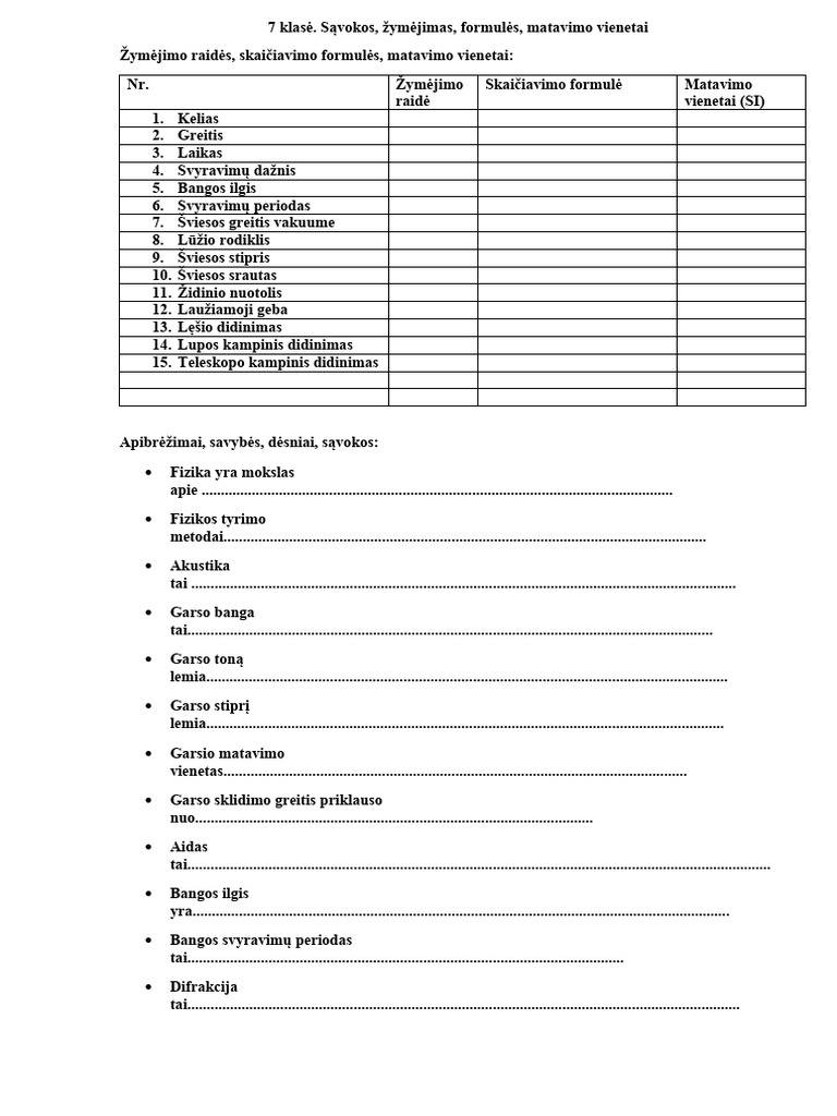 7klasė-Turinio-Apimtis-1 8 | PDF