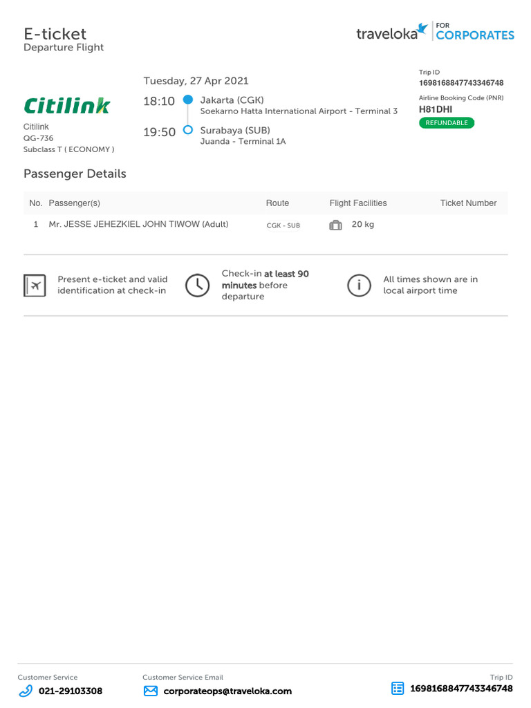 Pak Jesse - Flight - CGK To SUB | PDF | Airport | Aviation