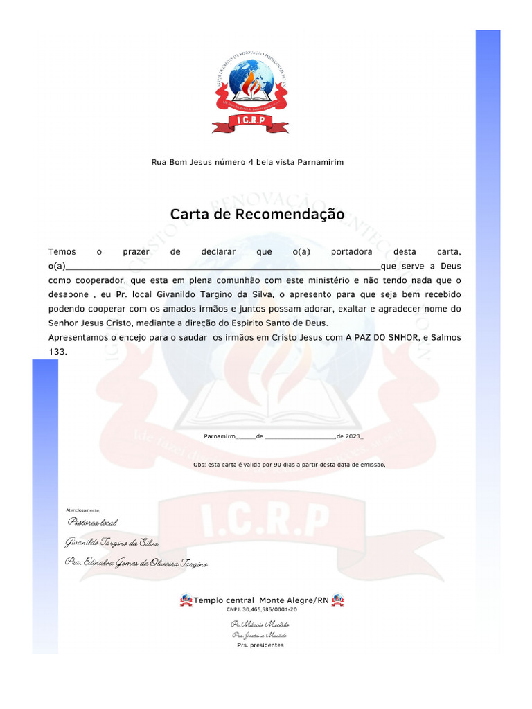 Icrp Parnamirim | PDF