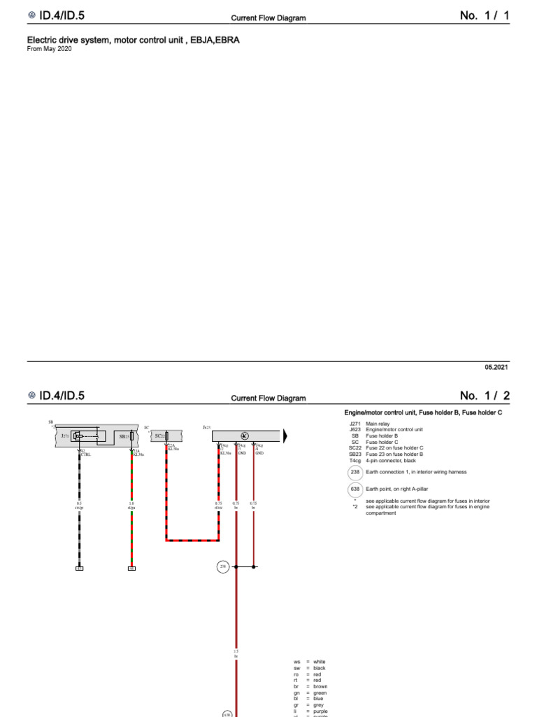 VW Id4 Id5 Wiring Diagrams Eng | PDF
