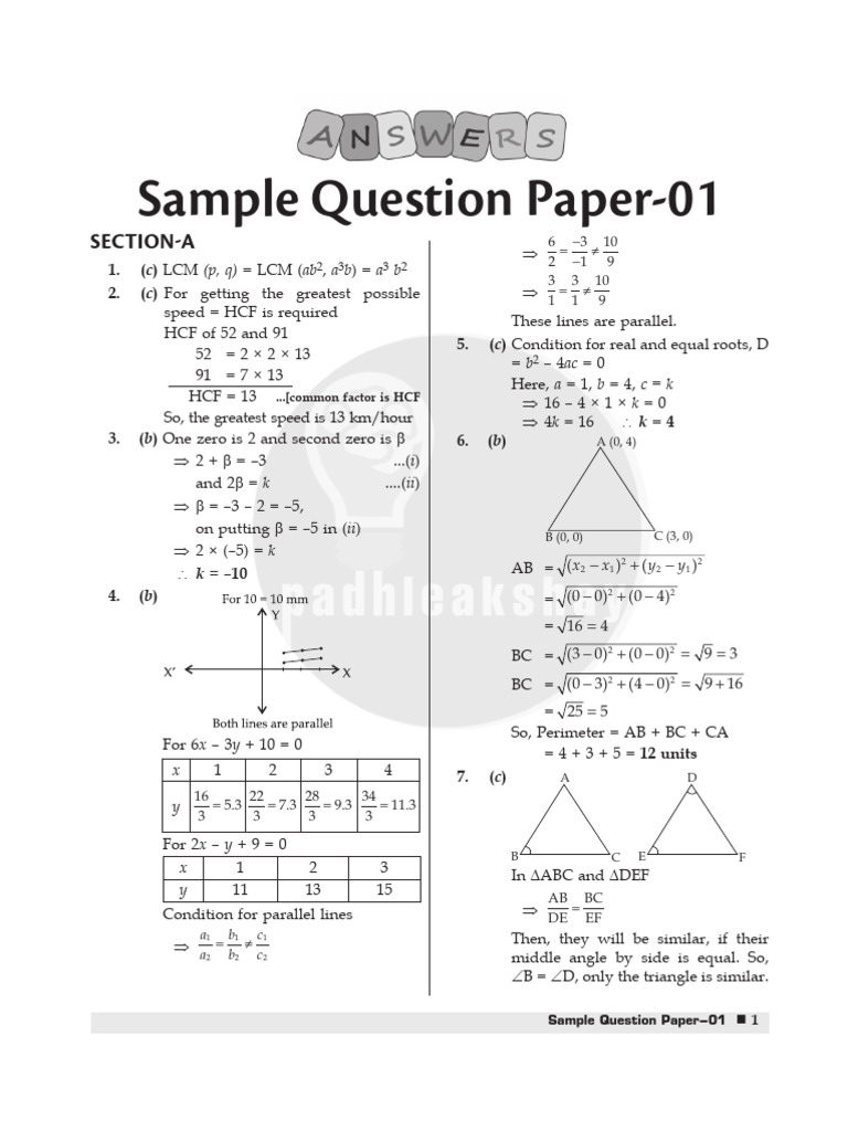 SQP 01 | PDF | Factorization | Numbers
