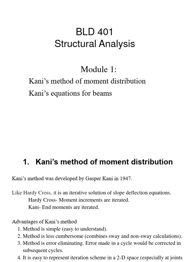 BLD 401 - Module 1 | PDF | Beam (Structure) | Numerical Analysis