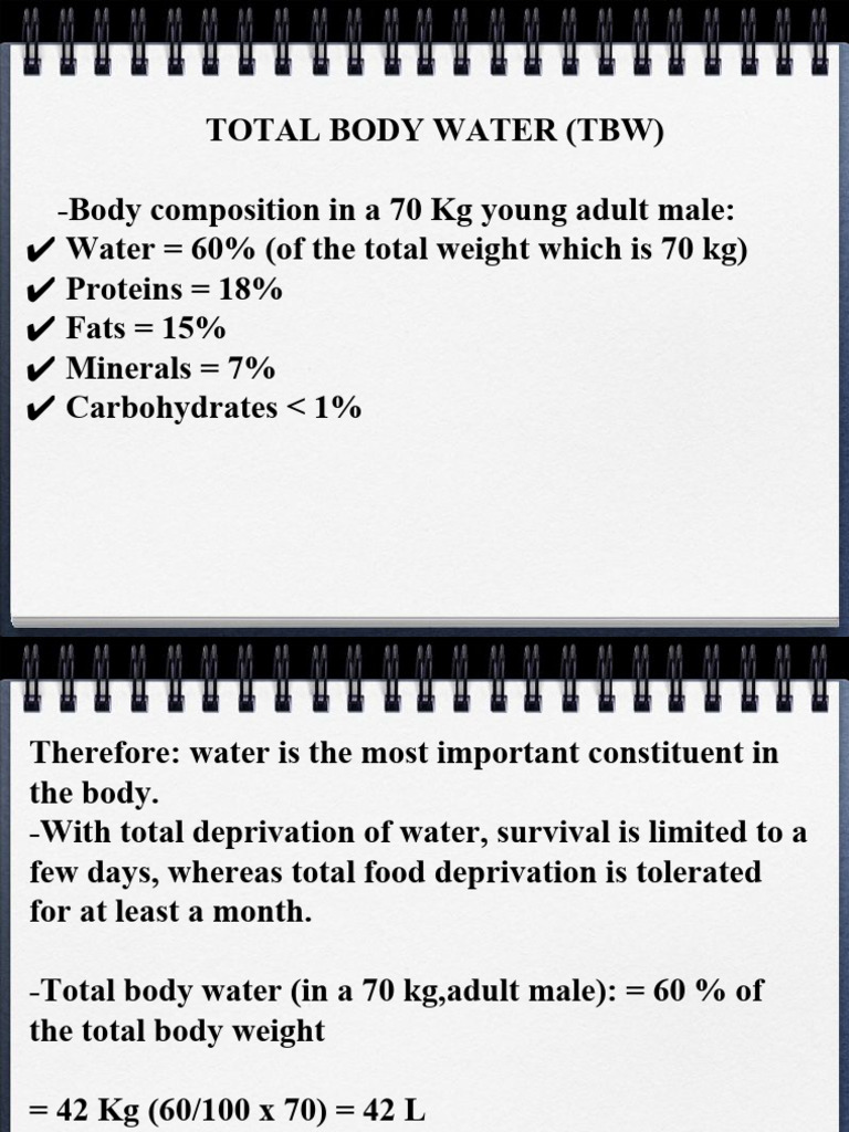 Total Body Water | PDF | Nutrition | Diet & Nutrition