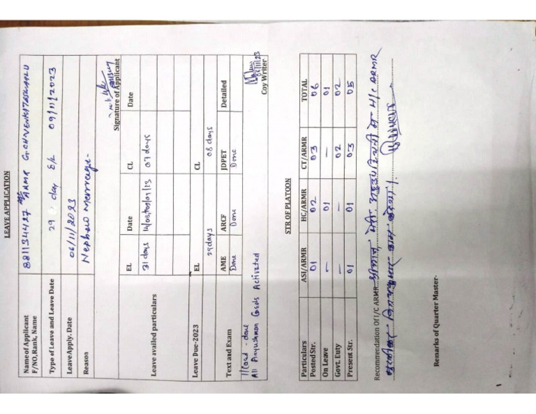 Leave Application | PDF