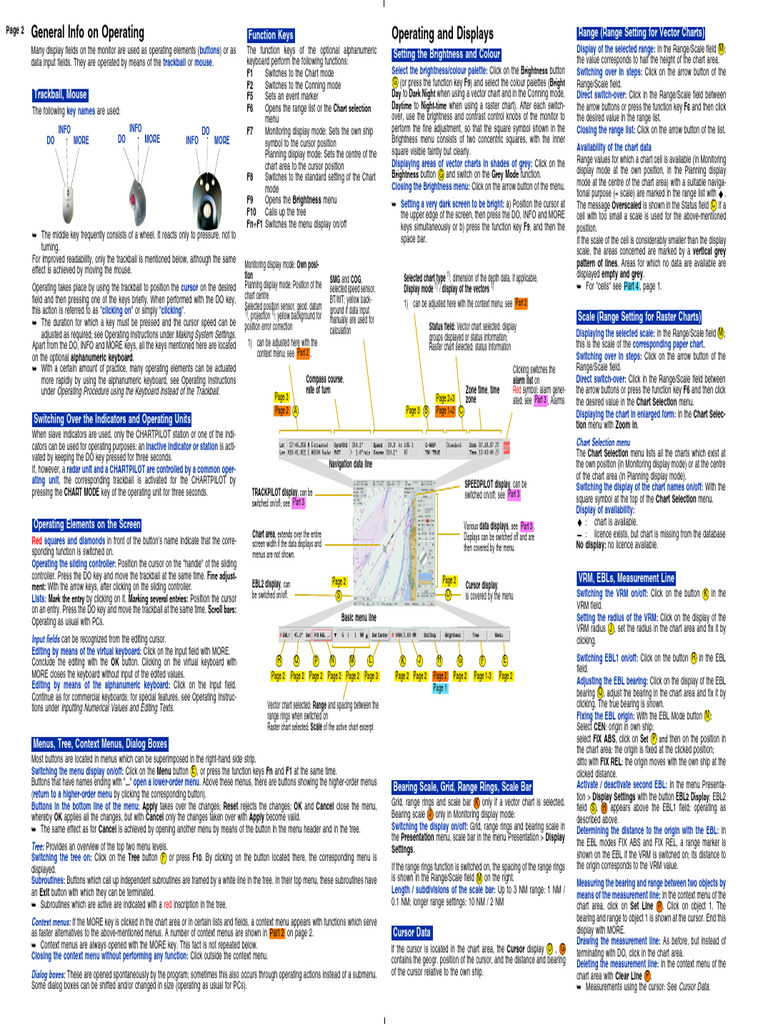 Brief Operating Chartpilot 1100 Part 1 | PDF
