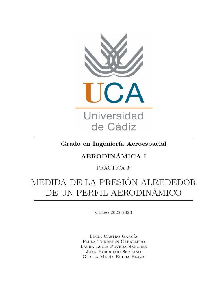 PR Ctica 3 Aero1 | PDF | Levantar (Fuerza) | Aerodinámica
