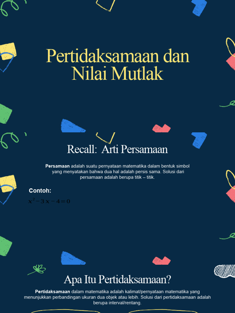 Pertidaksamaan Dan Nilai Mutlak | PDF