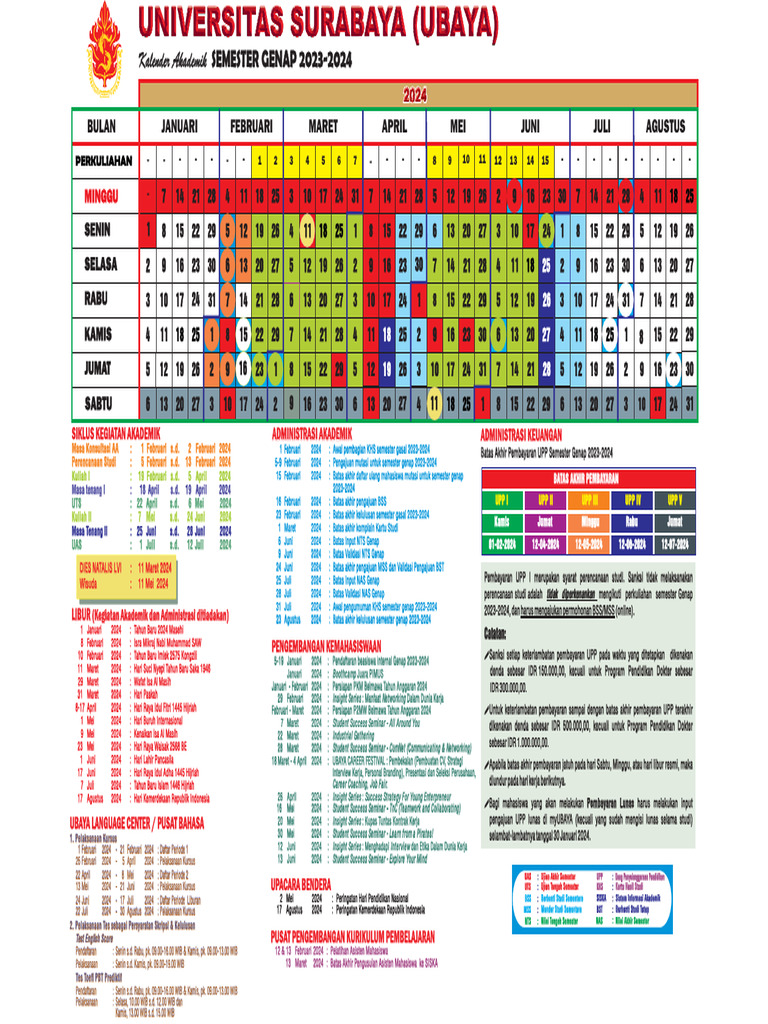 Kalender Akademik Genap 2023-2024 | PDF