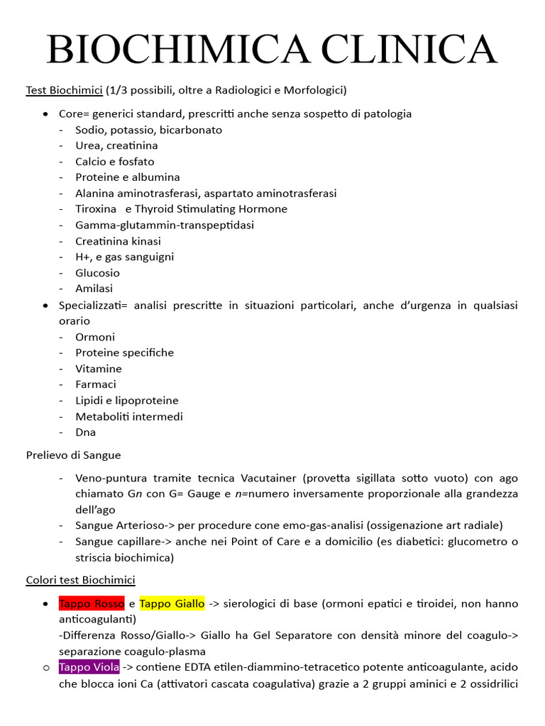 Biochimica Clinica | PDF