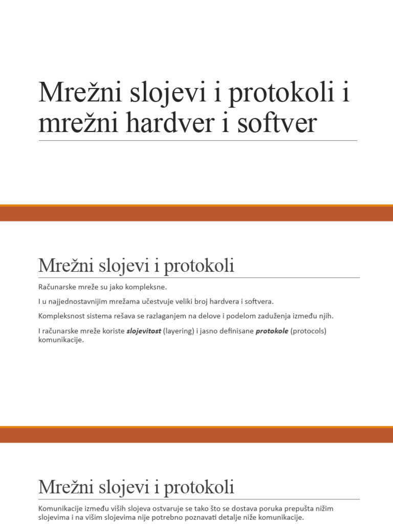 Mrec5beni Slojevi I Protokoli | PDF