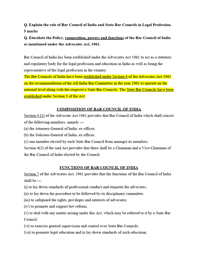 Function, Power, Composition BCI and SBC | PDF | Advocate | Justice