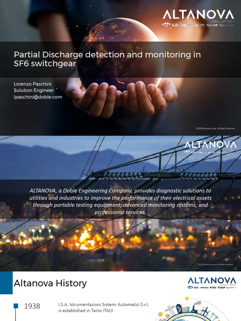 Partial Discharge Detection and Monitoring in SF6 Switchgear | PDF | Electrical Engineering ...