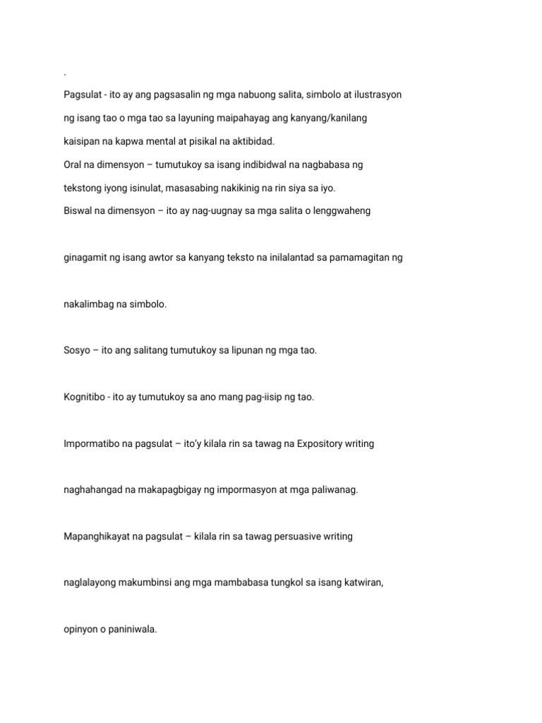 Pagsulat - ito-WPS Office | PDF