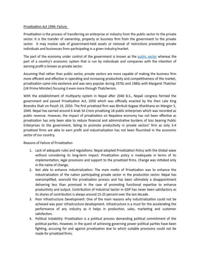 PRIVATIZATION and PUBLIC ENTERPRISES | PDF | Privatization | State Owned Enterprise