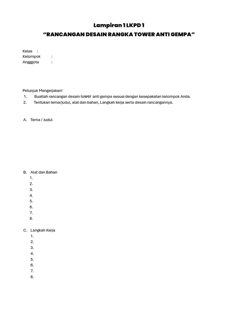 LKPD - Mitigasi Bencana Alam - Gempa Bumi | PDF