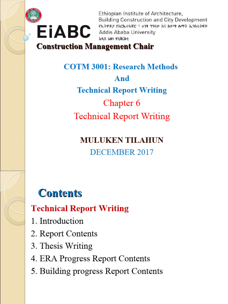 Technical Report Writing | PDF | Methodology Technical Report Writing | PDF | Methodology