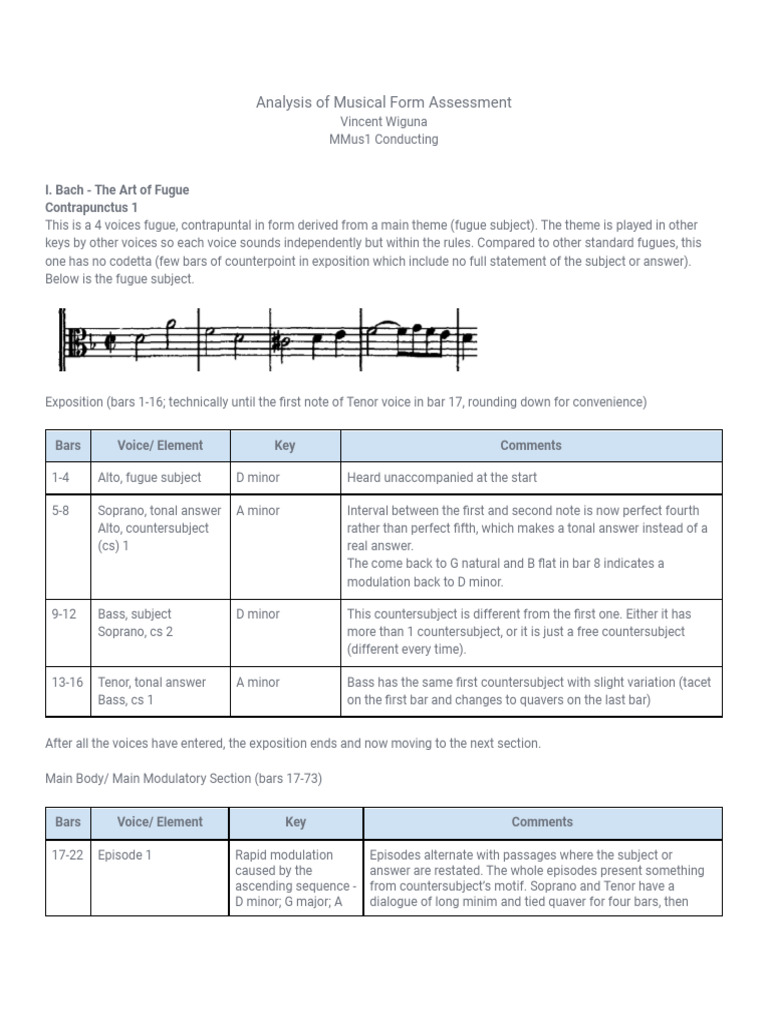Bach Analysis | PDF | Elements Of Music | Music Theory