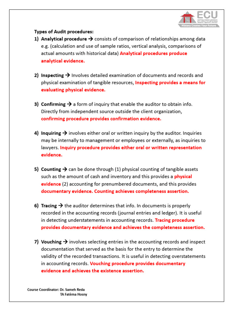 Auditing Summary Last Part | PDF | Audit | Financial Audit