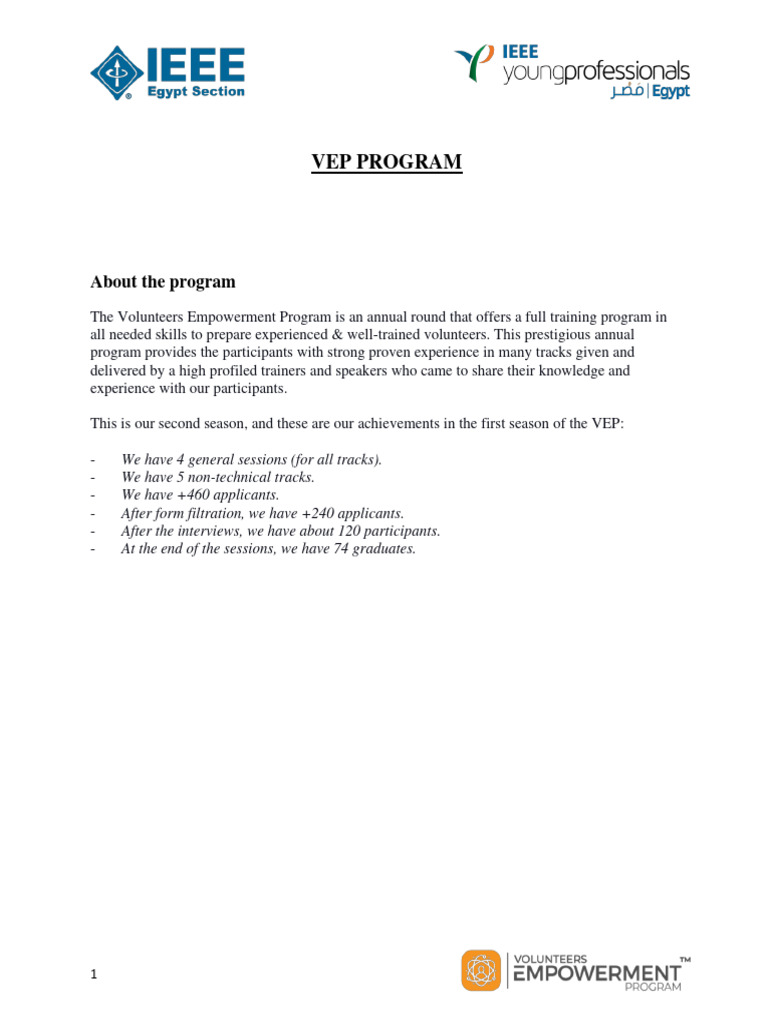 VEP Proposal | PDF | Career & Growth | Business